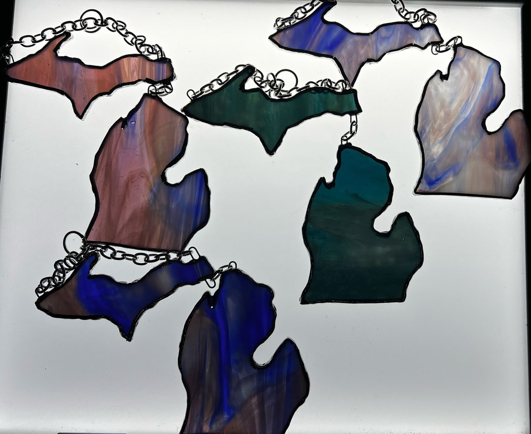 Michigan Suncatchers, Stained Glass, Window Hanger, Michigan - Etsy