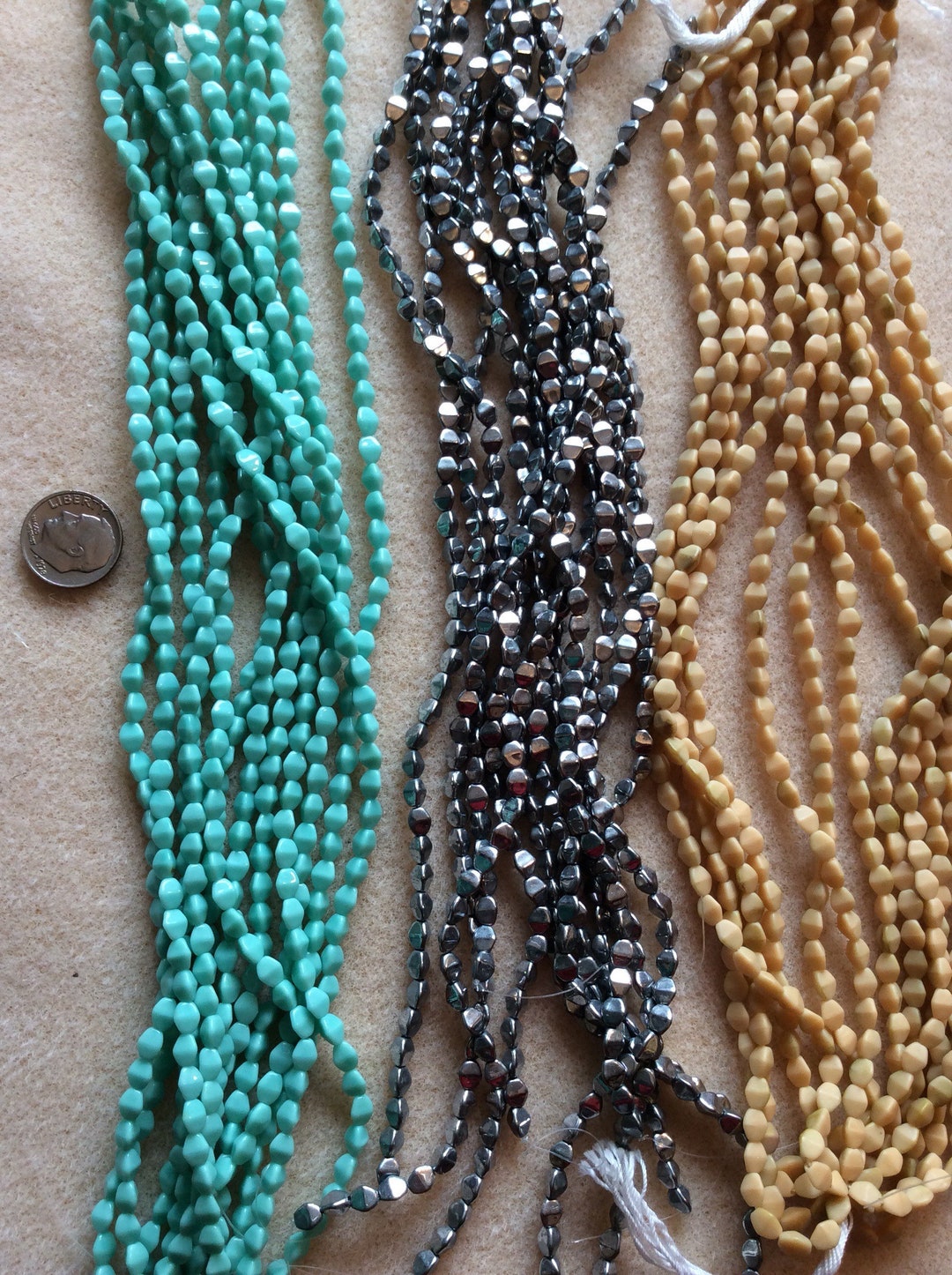 Czech Glass Pinch Beads, 3 X 5mm,buyer Chooses Quantity,turquoise ...