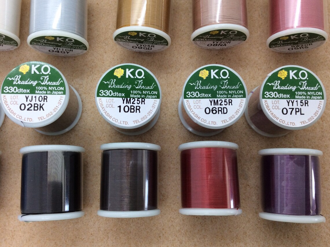 K.O. Beading Thread, Japanese Beading Thread, 55yd, Size D Beading ...