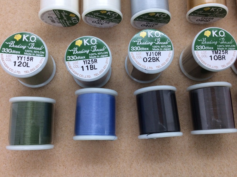 K.O. Beading Thread, Japanese Beading Thread, 55yd, Size D Beading ...