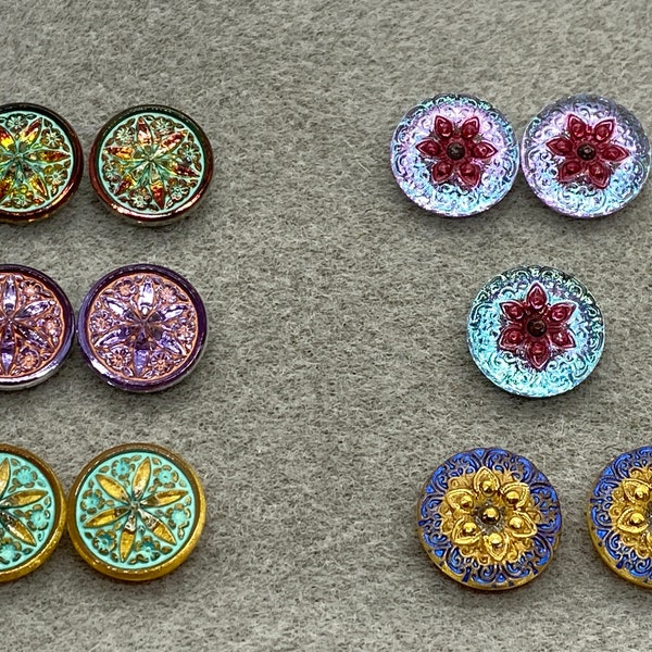 Glass Czech Buttons - Etsy