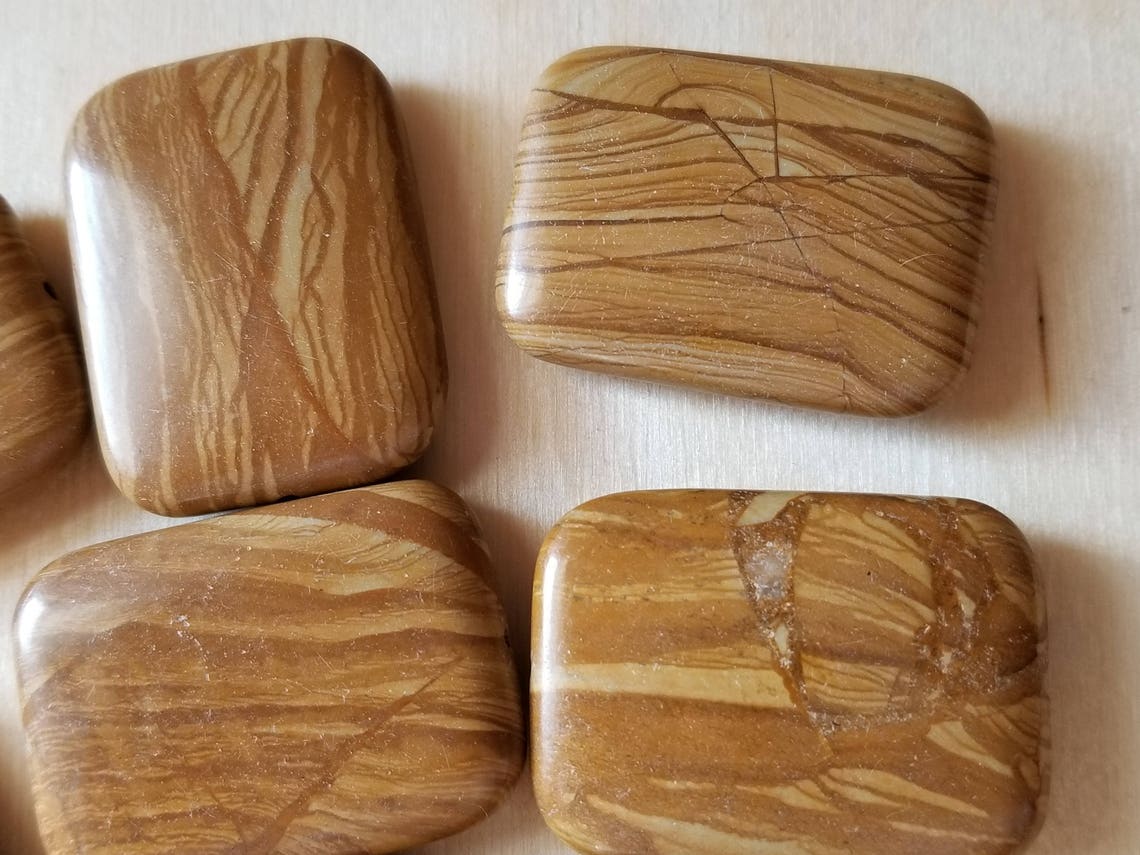 Natural Walnut Jasper 40 x 28mm Rectangle Focal Beads Brown | Etsy