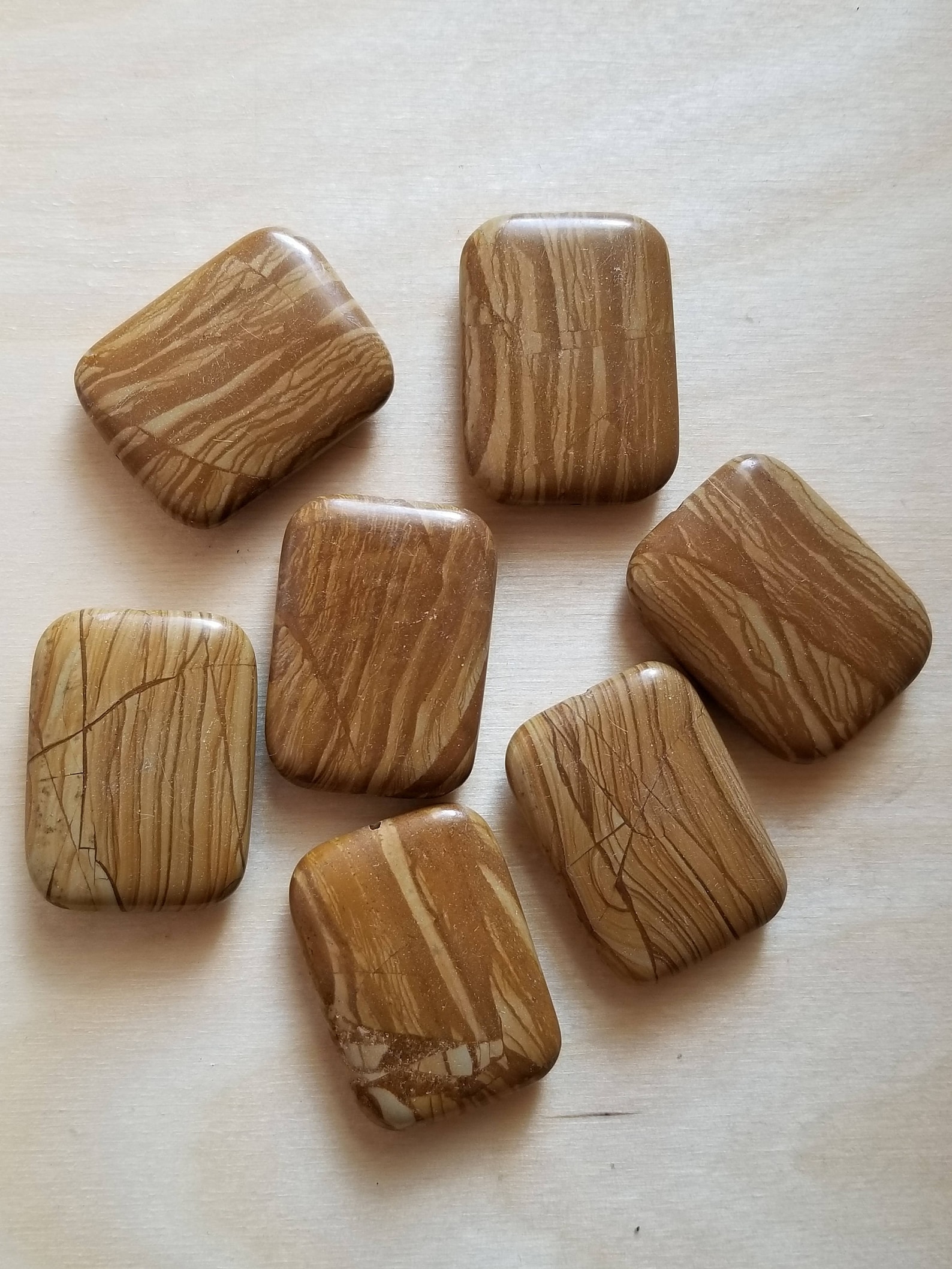 Natural Walnut Jasper 40 x 28mm Rectangle Focal Beads Brown | Etsy