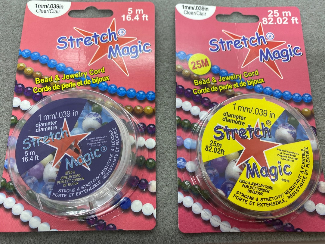 Stretch Magic Clear Elastic Cord .5mm and 1mm Spools, Clear Elastic ...