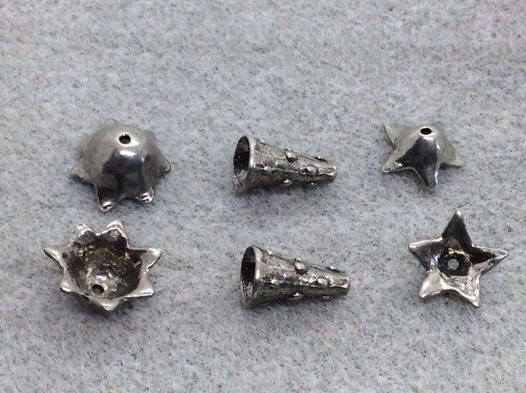 Green Girl Studios, Fine Pewter, Cones and Bead Caps, Bumpy Cone ...