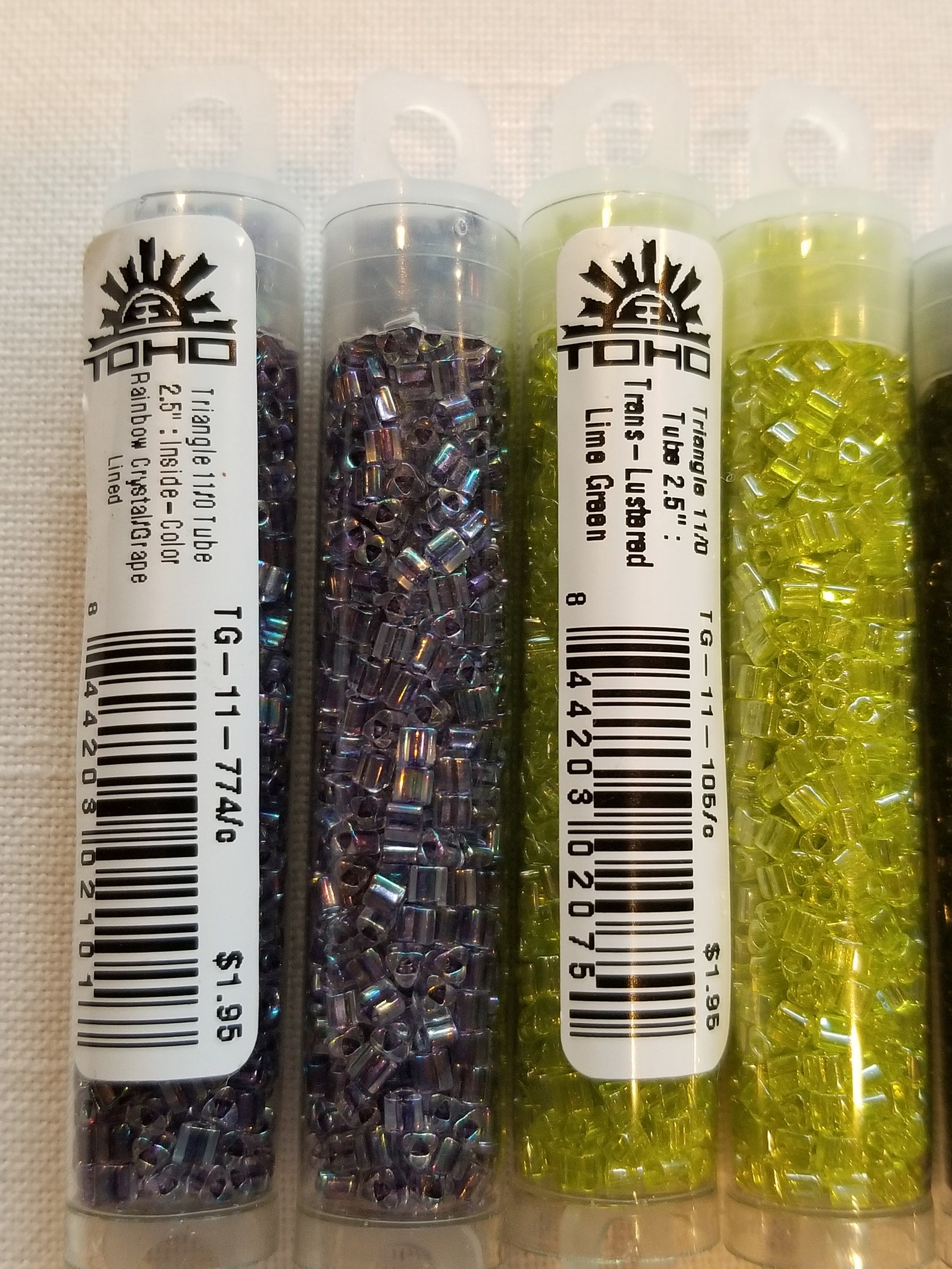 TOHO Seed Beads- 11/0 Triangle- 2.5" Tube- 10 Grams-turquoise ...