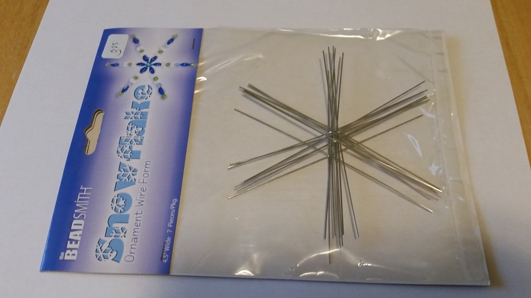 Beadsmith Wire Snowflake Ornament Form,4.5 Inch Wide, 7pcs, Ornament ...