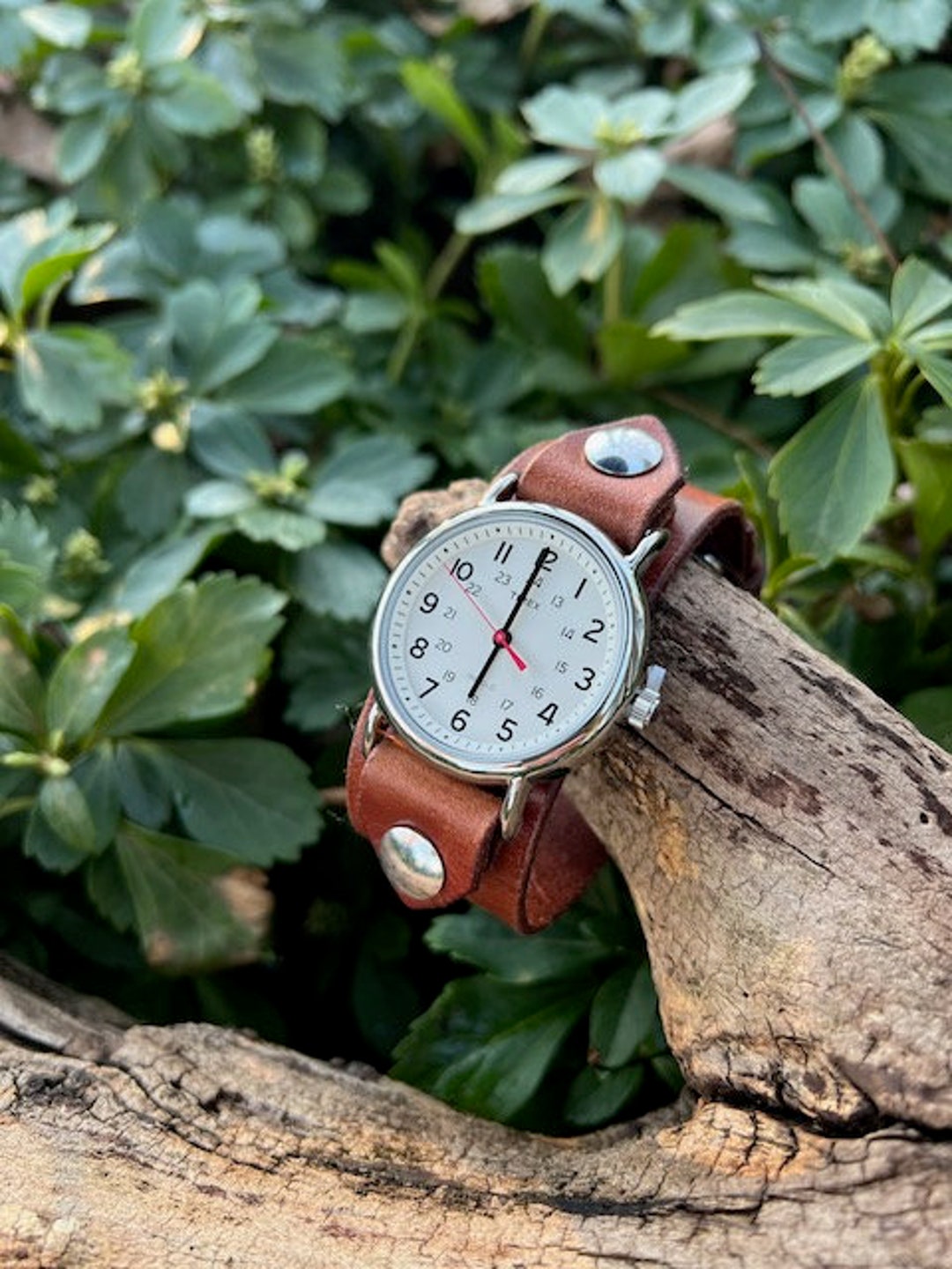 Timex-leather Watch-rugged Watch-fossil-leather Cuff-big Watch-custom ...