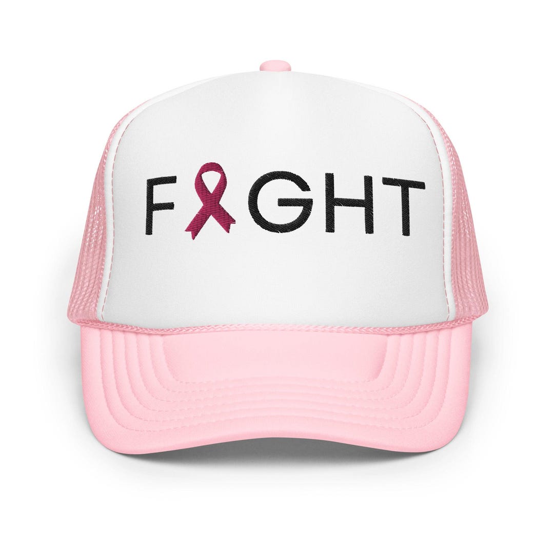 Fight Breast Cancer Awareness Trucker Hat: Pink Ribbon Support - Etsy