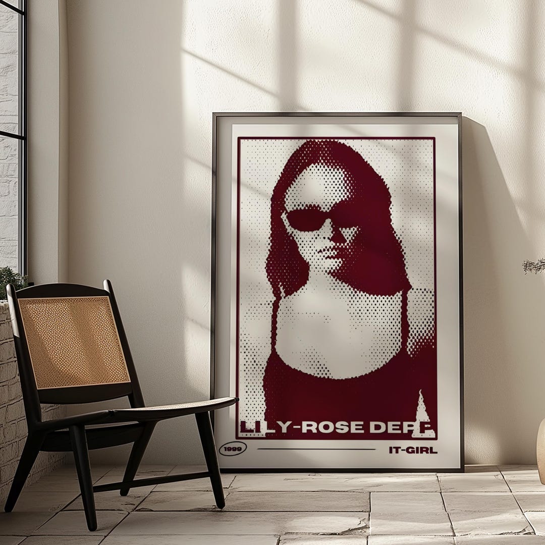 Lily Rose Depp Poster, It Girl Print, Vintage Wall Art, Trendy 70s ...