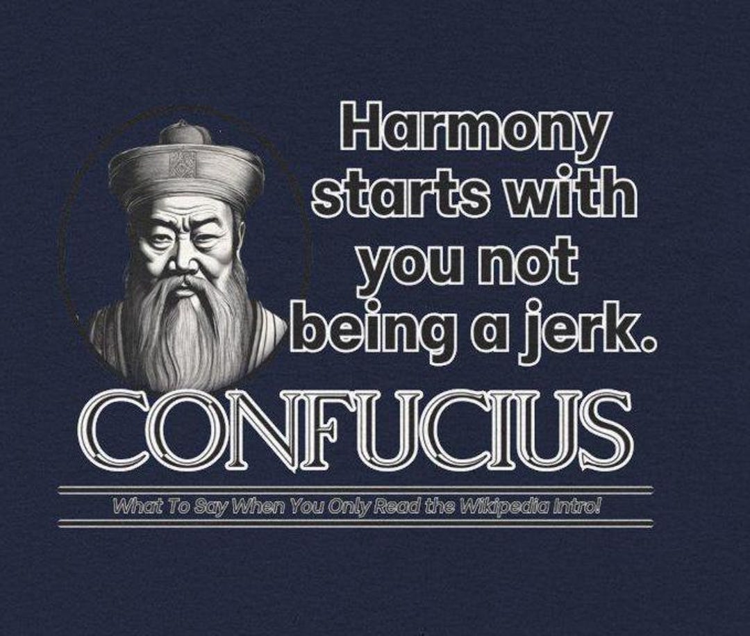 Confucius: Heavy Thinker/light Tee --- Unisex Heavy Cotton Tee - Etsy