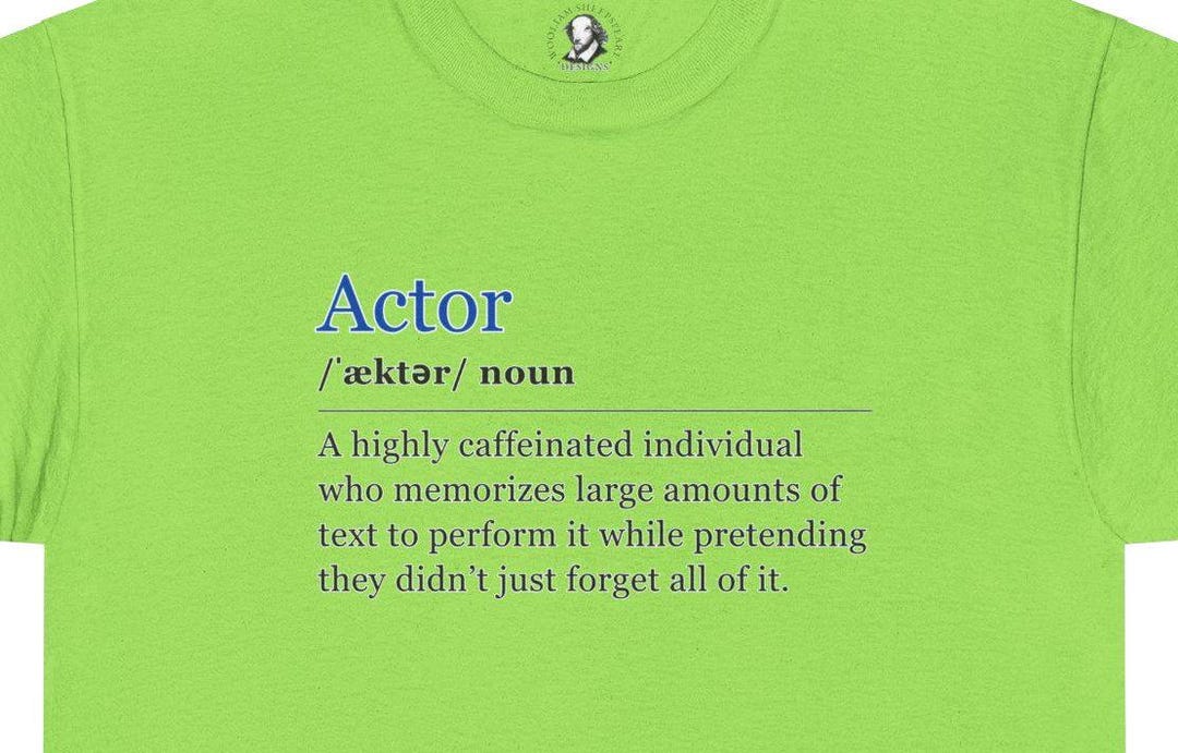 Theater Definition: Actor - Etsy