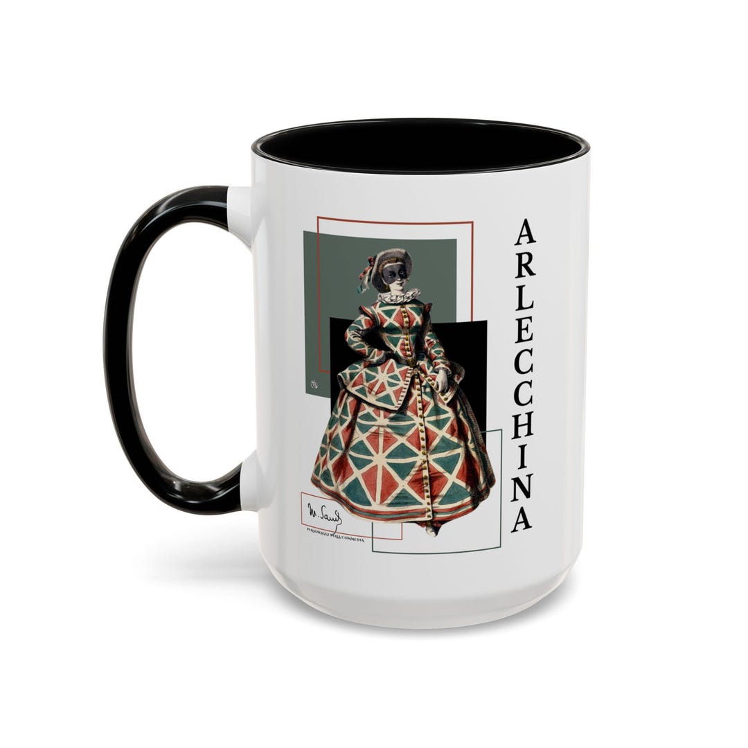 Arlecchina Commedia Dell'arte Mug - Maurice Sand Vintage Costume Mug ...