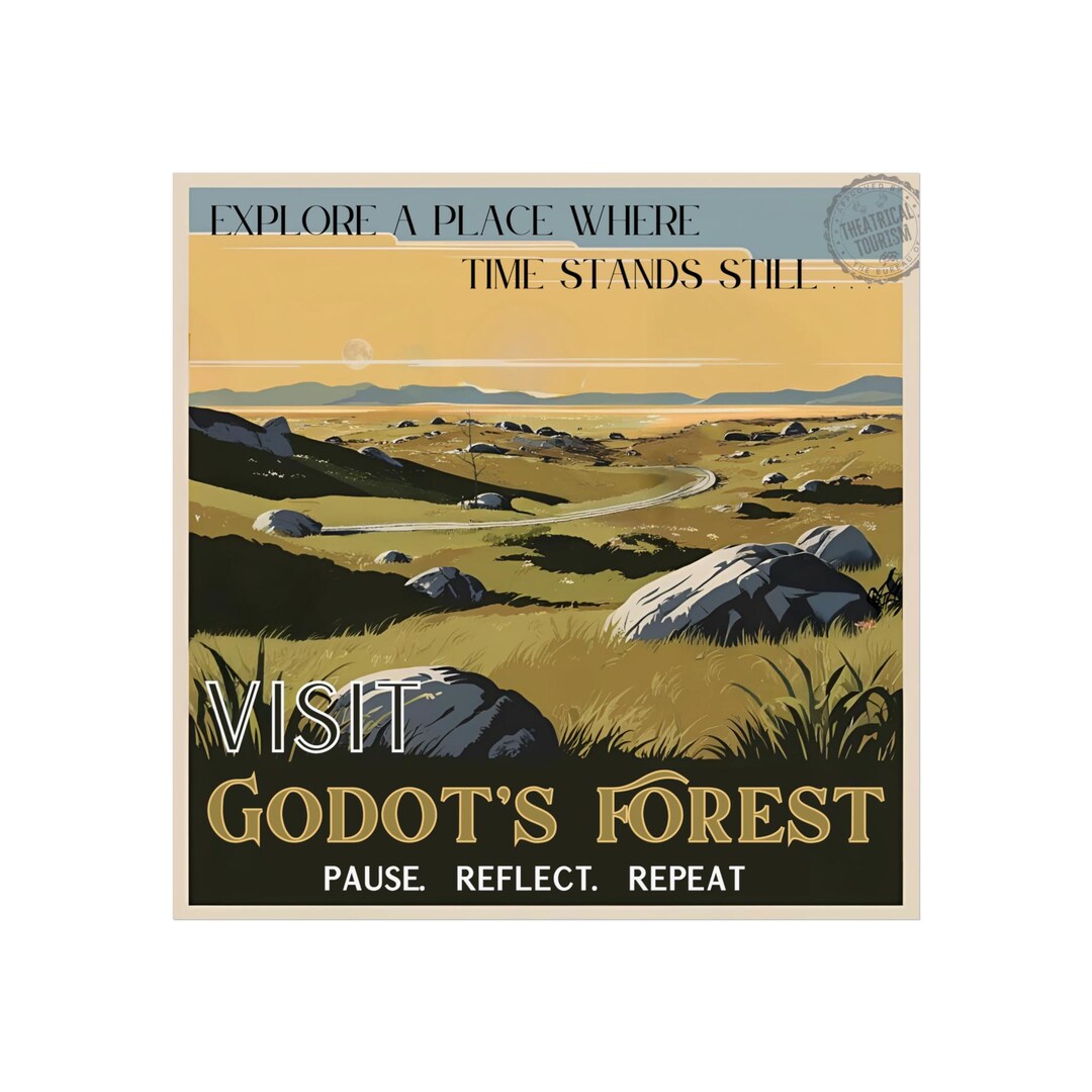 Godot's Forest Travel Poster: Vintage Theater Art Print - Etsy