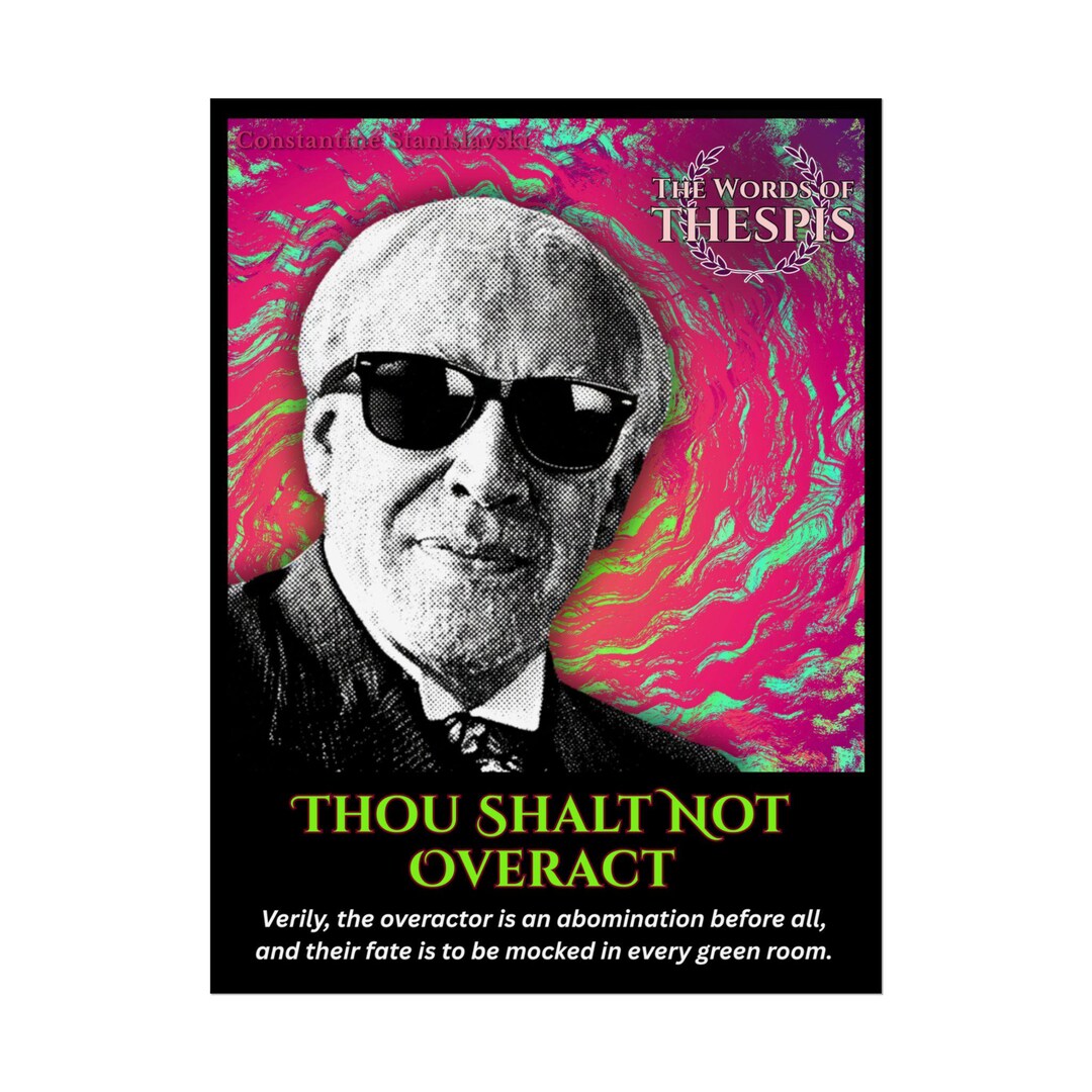 Actor Commandments Print - "thou Shalt Not Overact" - Funny Theatre ...