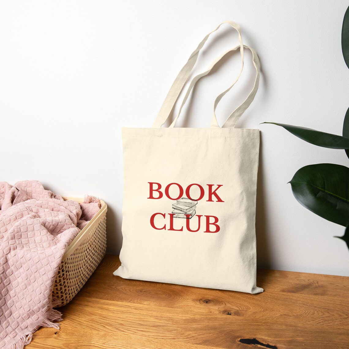 Book Club Cotton Canvas Tote Bag, Book Lover Gift, Reading Tote ...