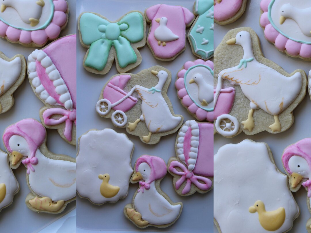 Silly Goose Baby Shower Cookies | Custom Royal Icing Cookies | Girl ...