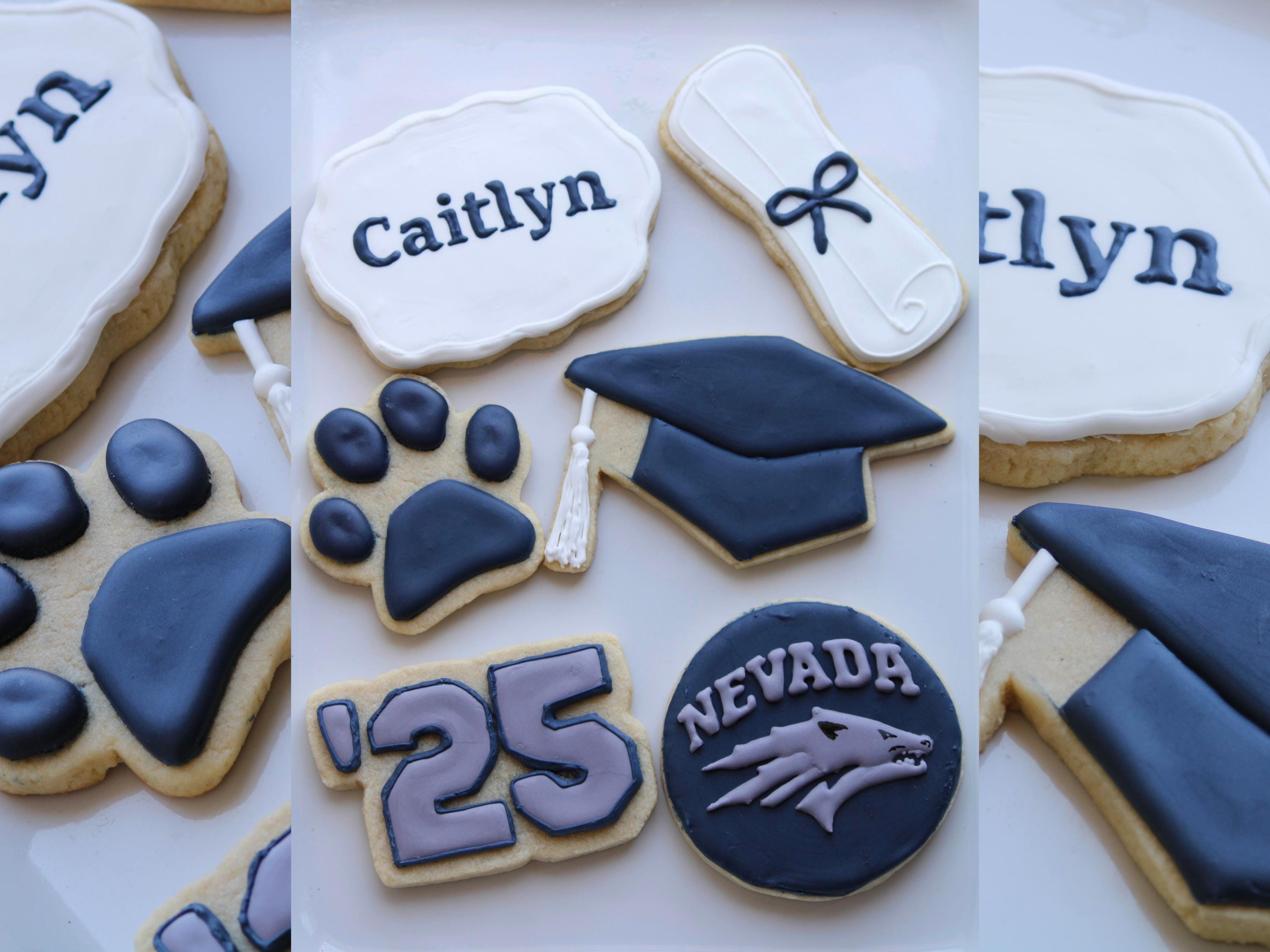 Custom Graduation Cookies –personalized School Logo Name, Colors –class ...