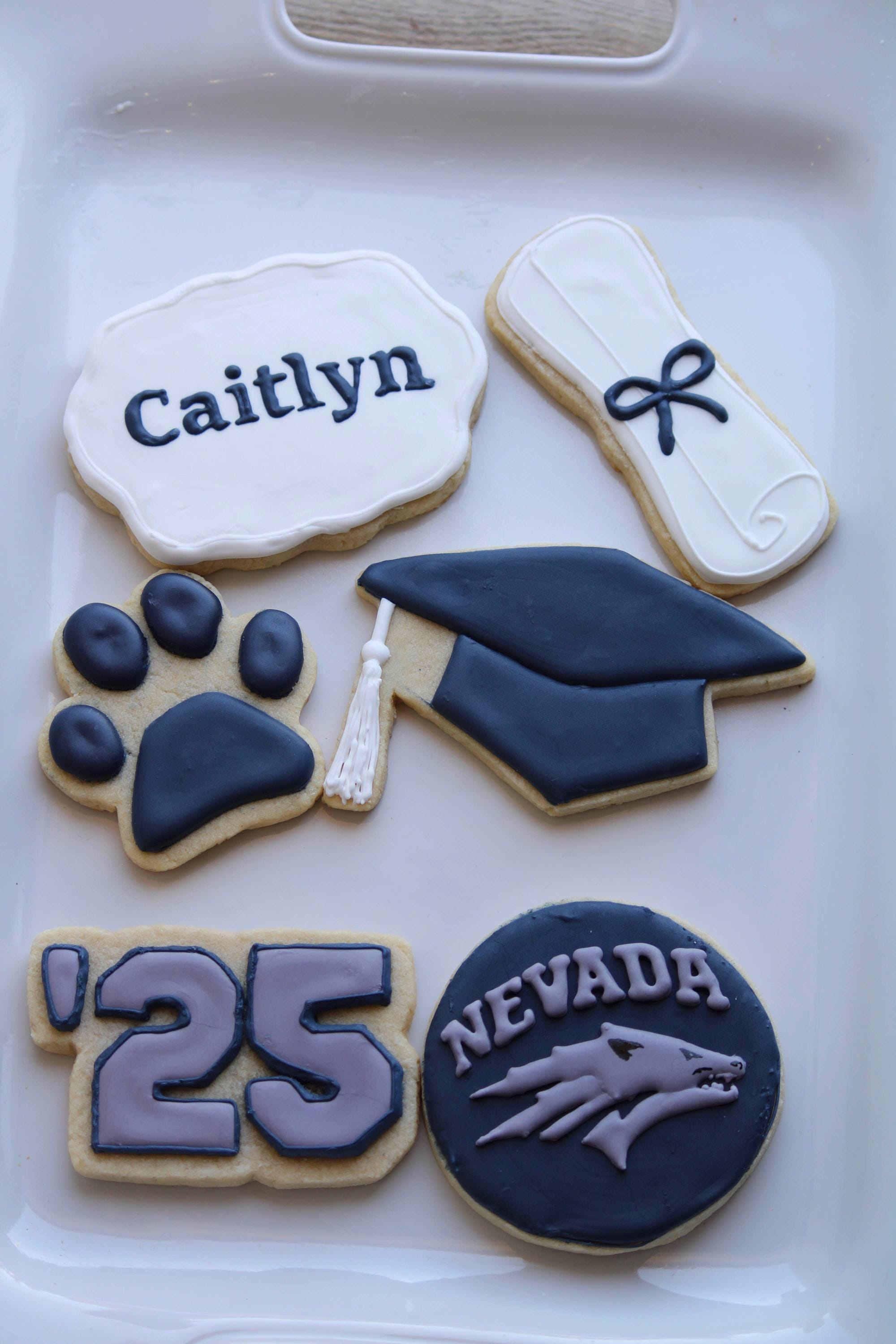 Custom Graduation Cookies –personalized School Logo Name, Colors –class ...