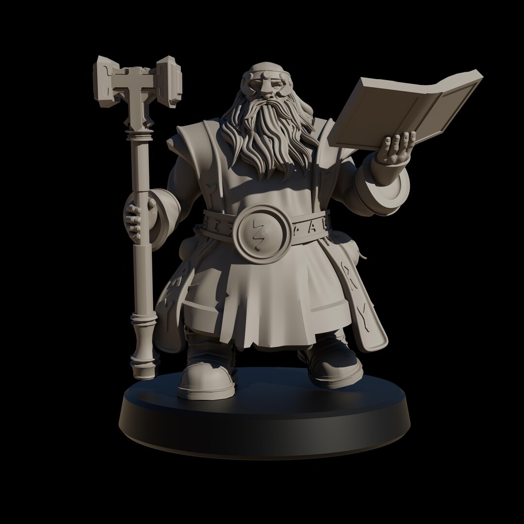 Dwarf Hero Mage Thori - STL File Ready for 3D Printing - Etsy