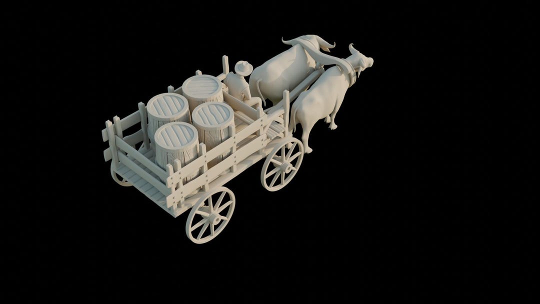 Ox-drawn Cart - STL File Ready for 3D Printing - Etsy