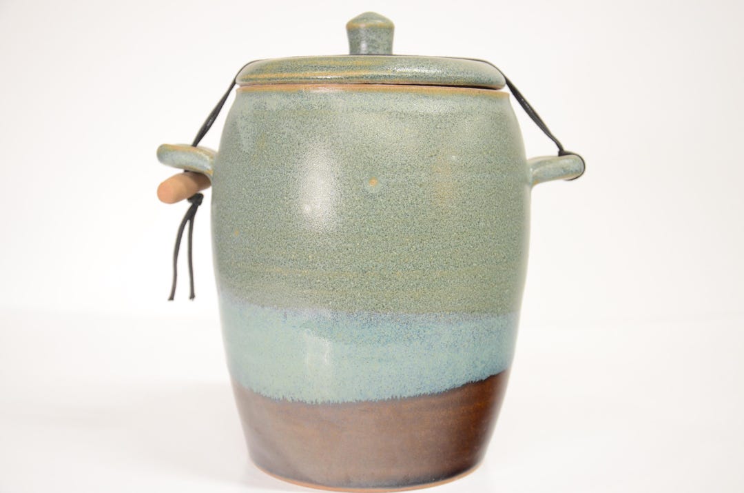 String Tied Jar | Lidded Canister | Handmade Stoneware Pottery | Matte ...