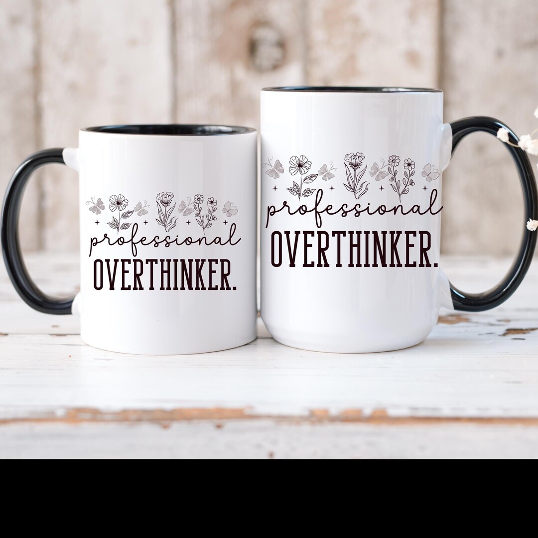 Professional Overthinker Mug Funny Coffee Cup Gift for Workaholics ...