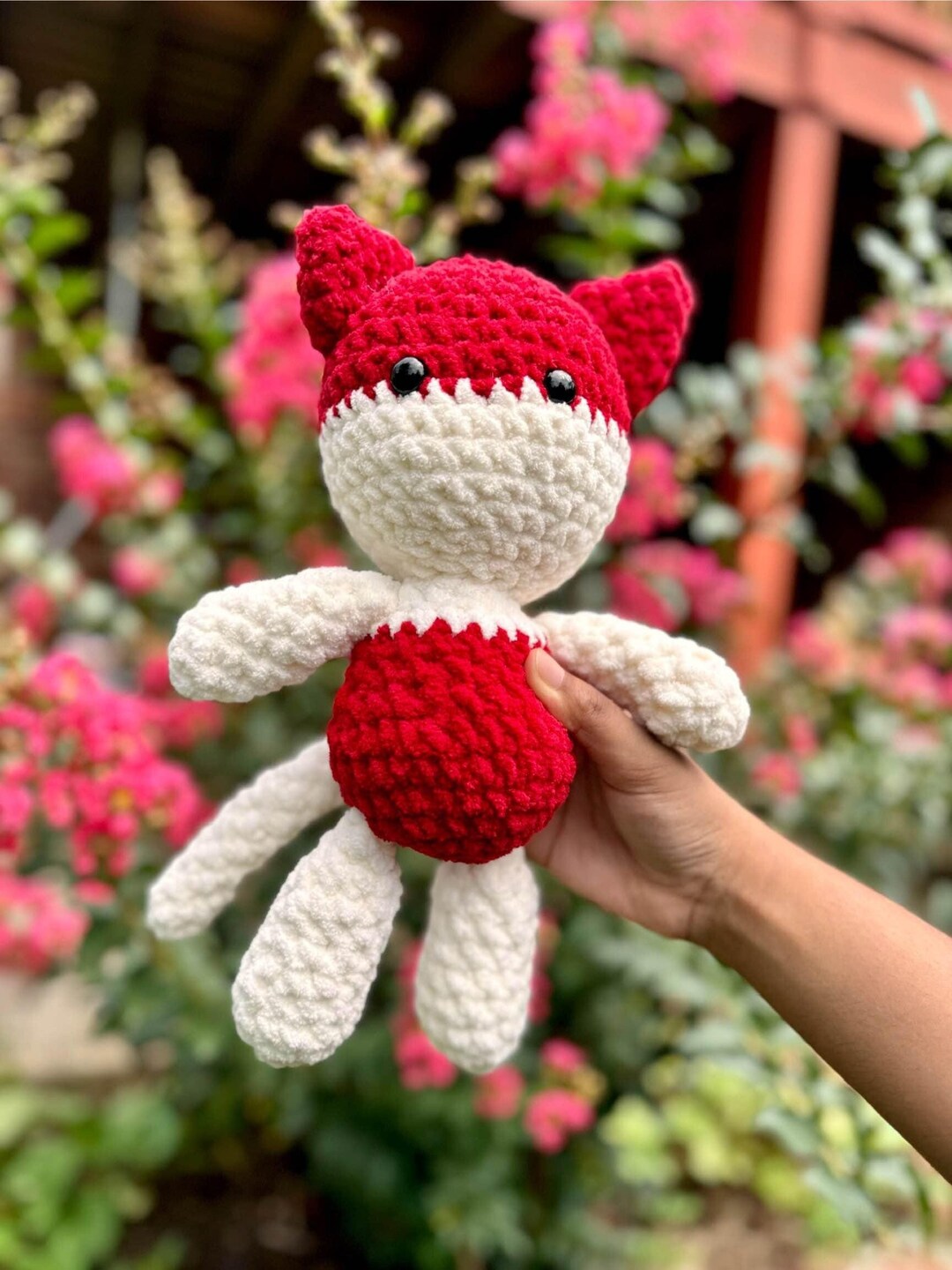 POKECAT Handmade Crochet Pokeball Inspired Kitten Plush, Amigurumi ...