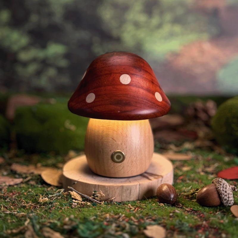 Wooden Mushrooms Light - Etsy