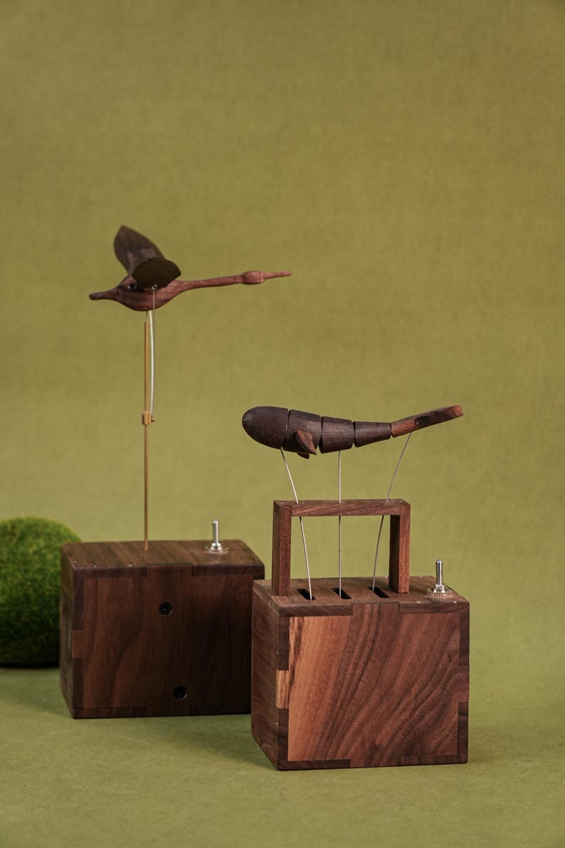 Whale Automata, Swan Automata, Automata Music Box, Wooden Mechanical ...