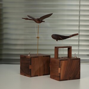 Whale Automata, Swan Automata, Automata Music Box, Wooden Mechanical ...
