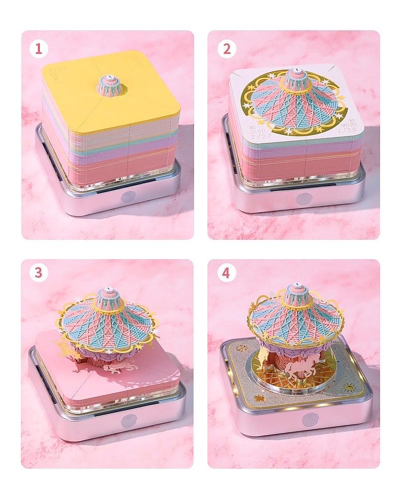 2026 Desk Papercraft Calendar, 3D Paper Notes, 3D Desk Decorations, 3D ...