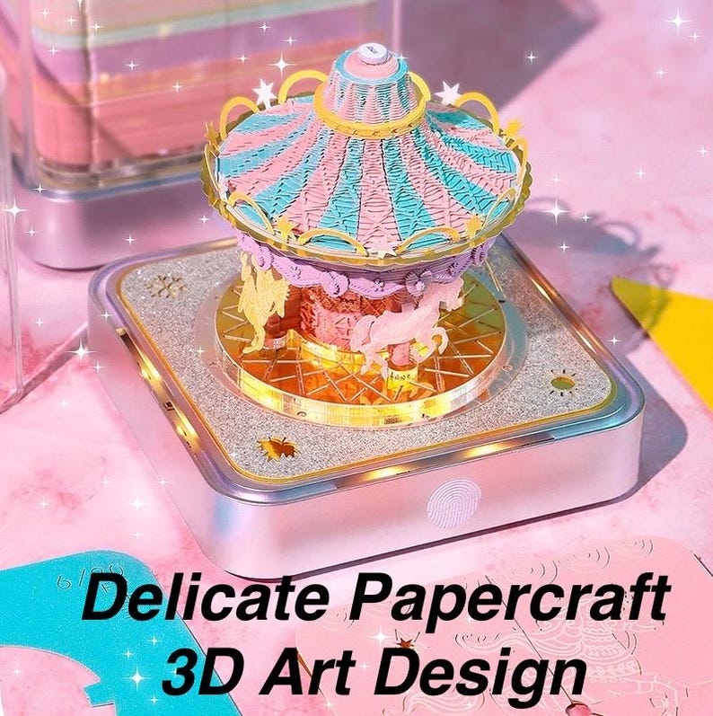 2025 Desk Papercraft Calendar, 3D Paper Notes, 3D Desk Decorations, 3D ...