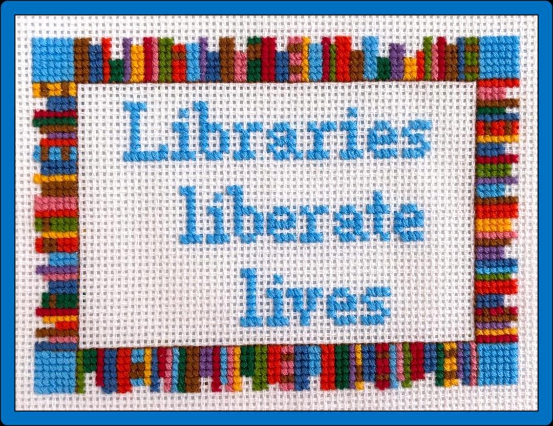 Libraries Liberate Lives Counted Cross Stitch Kit - Etsy