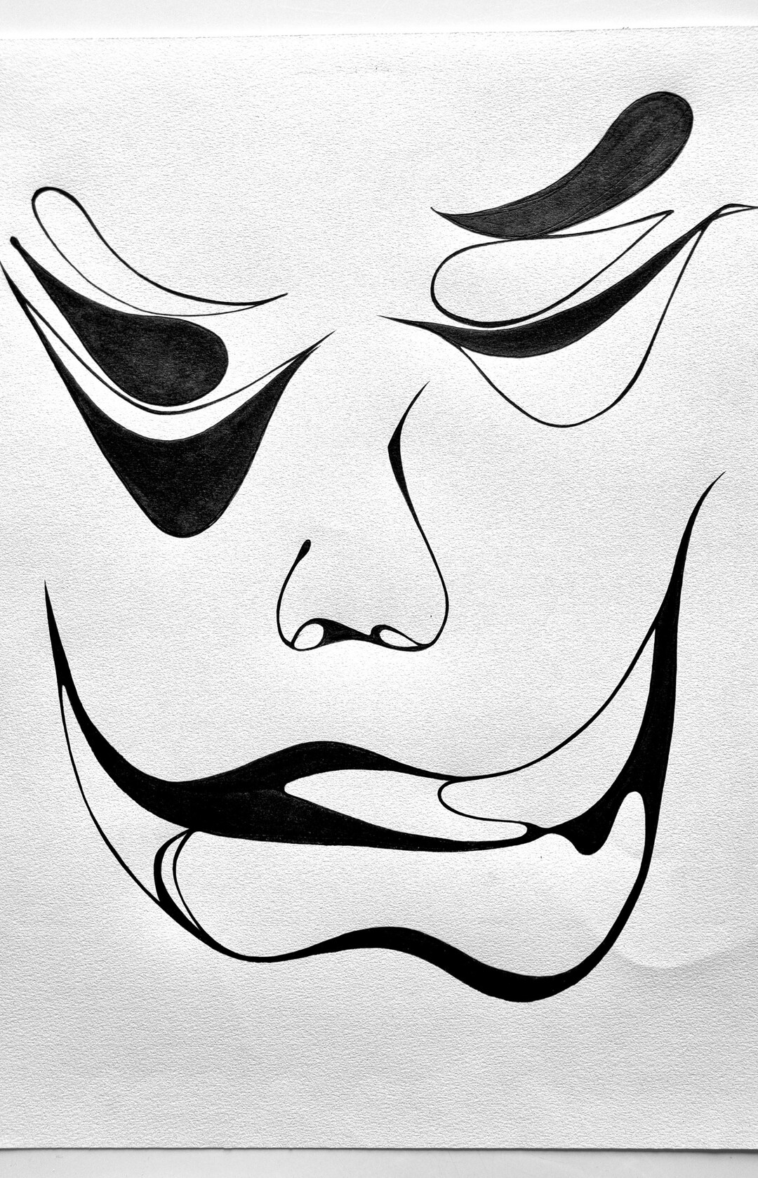 The Liar: Abstract Portrait black Ink Drawing - Etsy