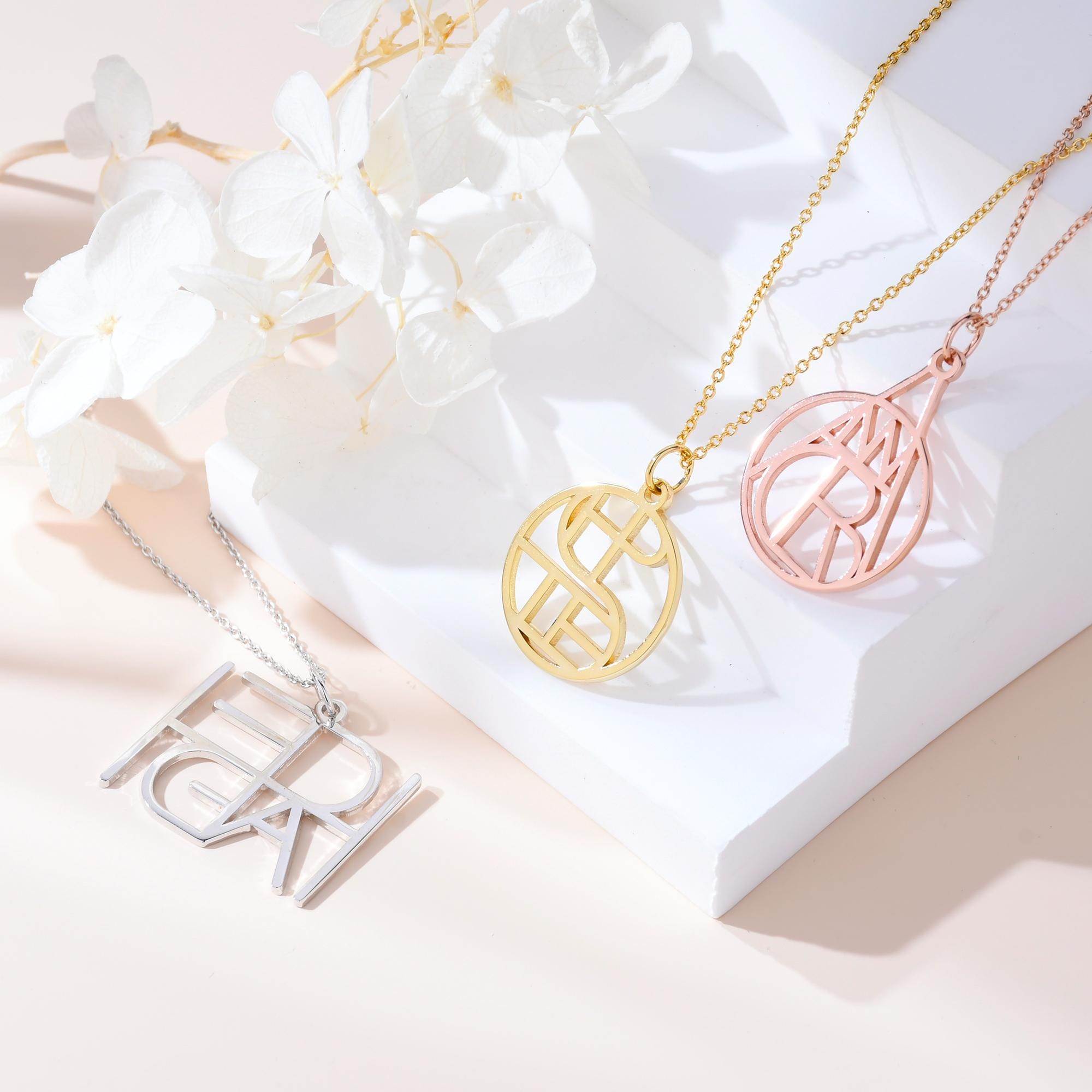 Personalized Name Logo Necklace, Custom Name Necklace, Unique Gift for ...