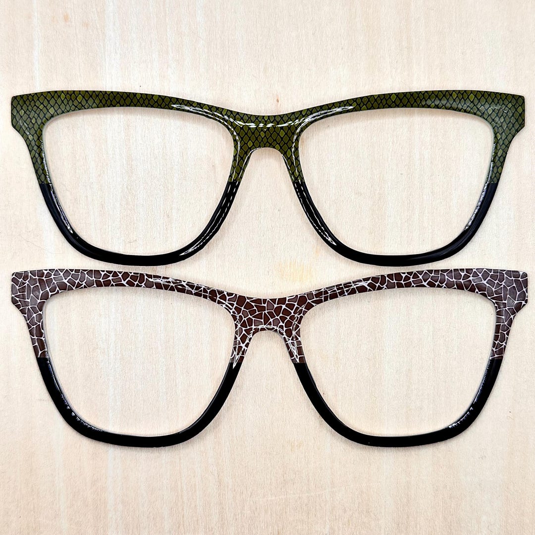 Safari Animal Patterns Half-rim Toppers - Compatible Pair Wear - Etsy