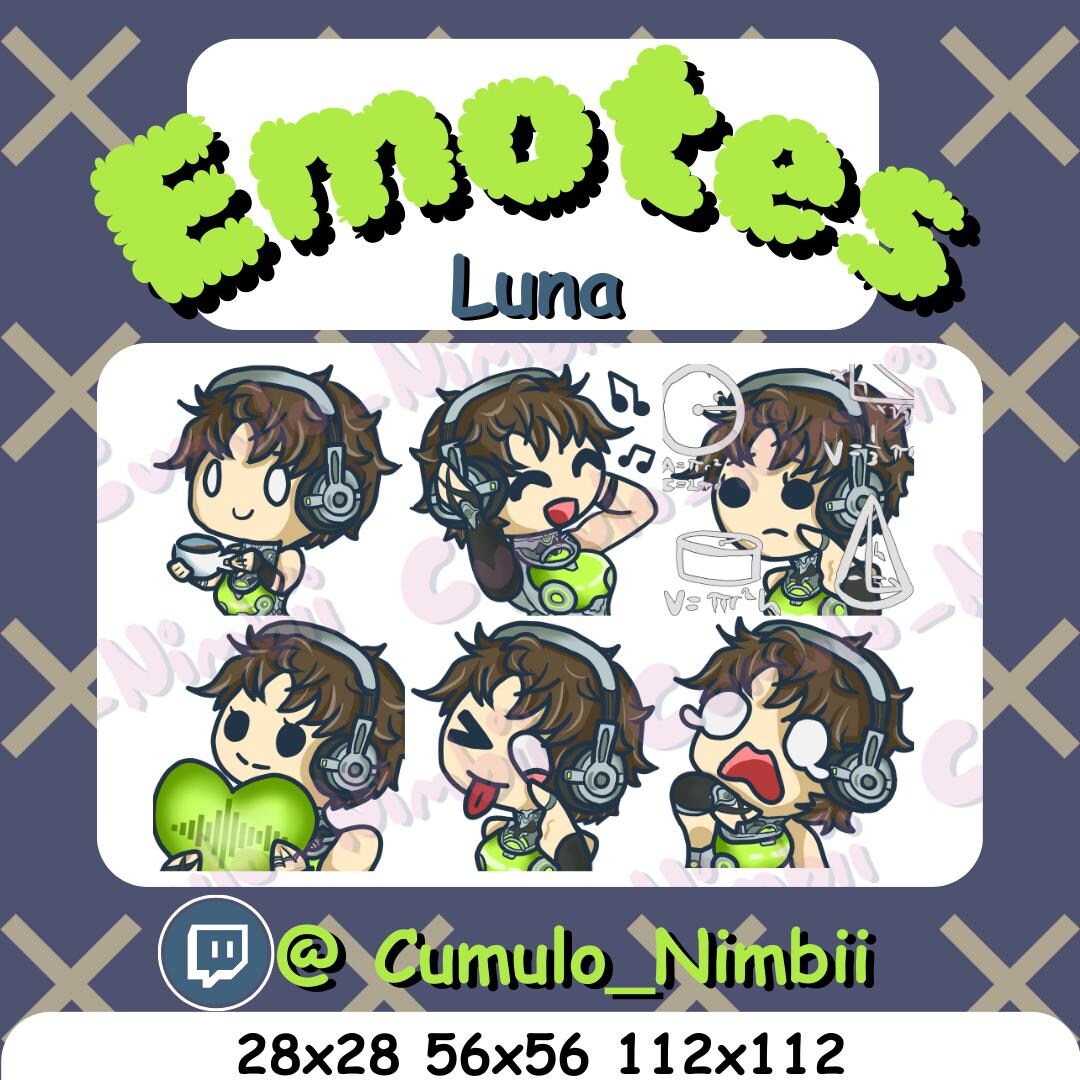 Luna | O Primeiro Descendente | Twitch | Discord | Emotes (6) - Etsy ...