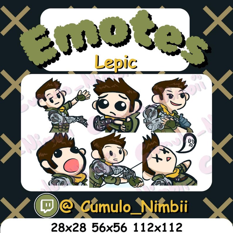 Lepic | the First Descendant | Twitch | Discord |emotes (6) - Etsy
