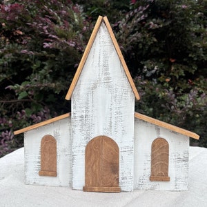 Handcrafted Rustic Church | Home Decor Church | Farmhouse Church ...