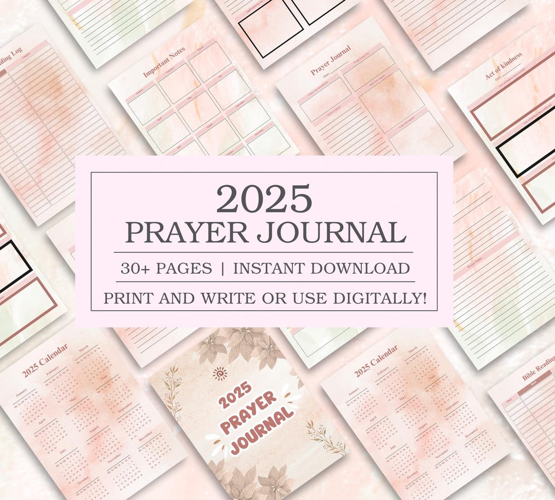Editable Custom Prayer Journal , Bible Study Journal , Daily Prayer ...