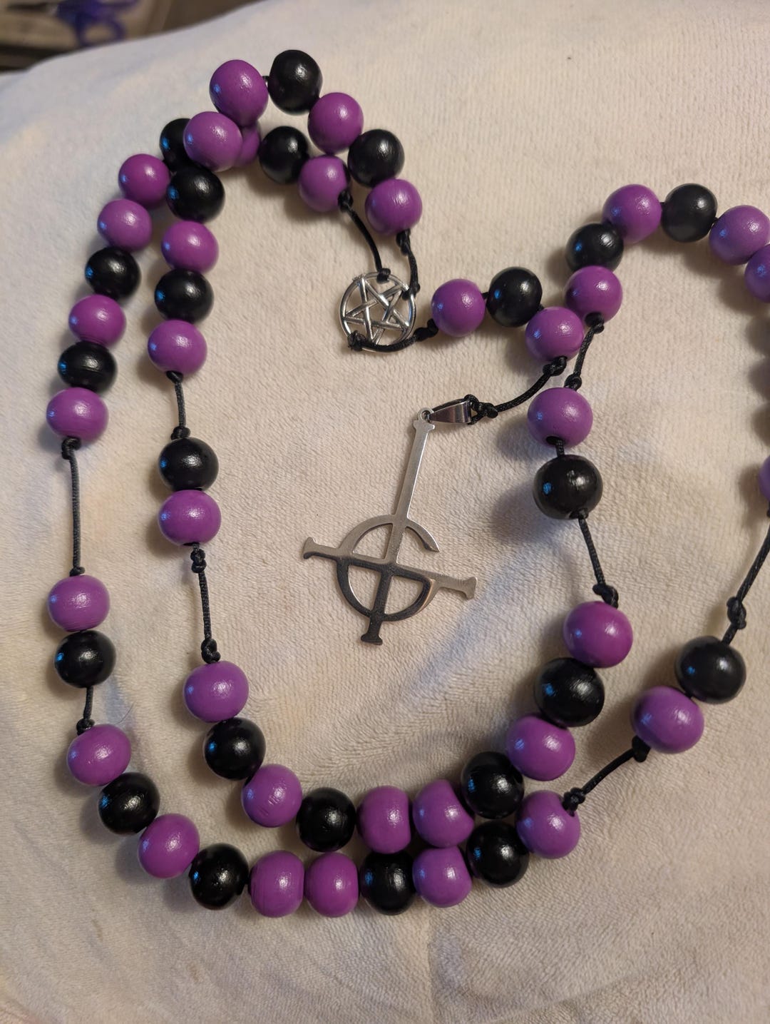 Wooden Ghost Rosary - Etsy