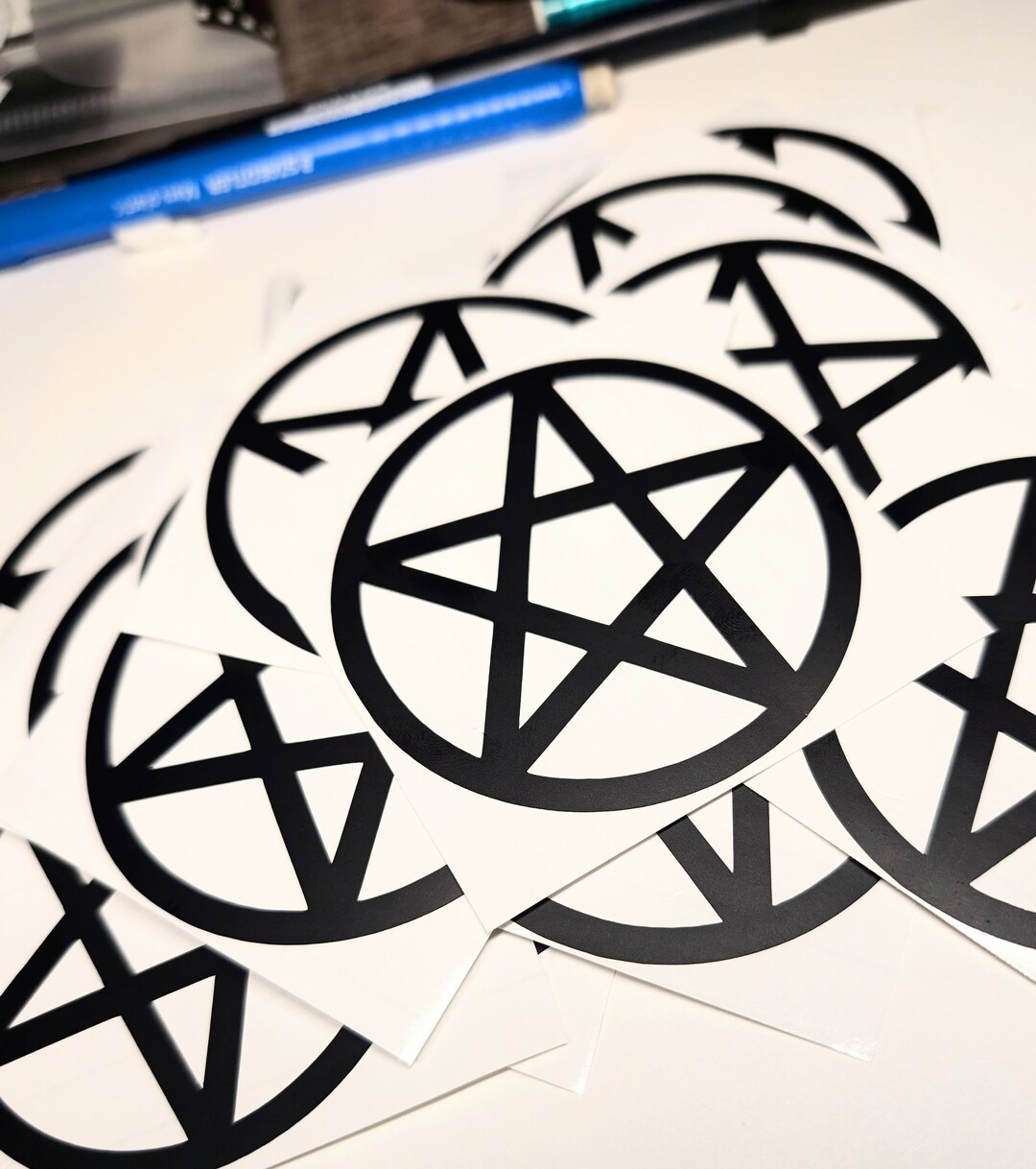 Pentacle Decal, Vinyl Pentacle Decal - Etsy