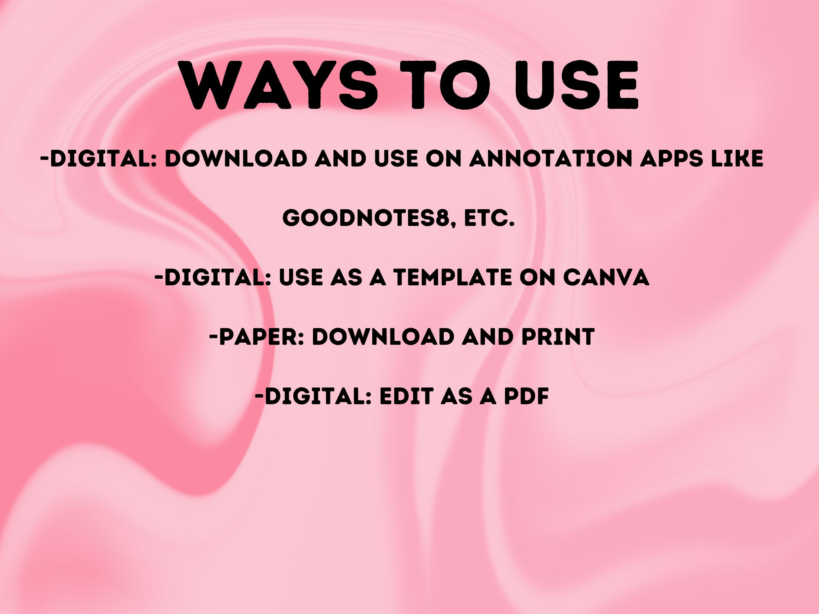 Daily Planner Template | Editable in Canva | Compatible With Goodnotes ...