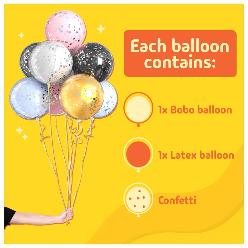 Baby Blue Jumbo Balloons Center Piece Balloons Confetti Balloons ...