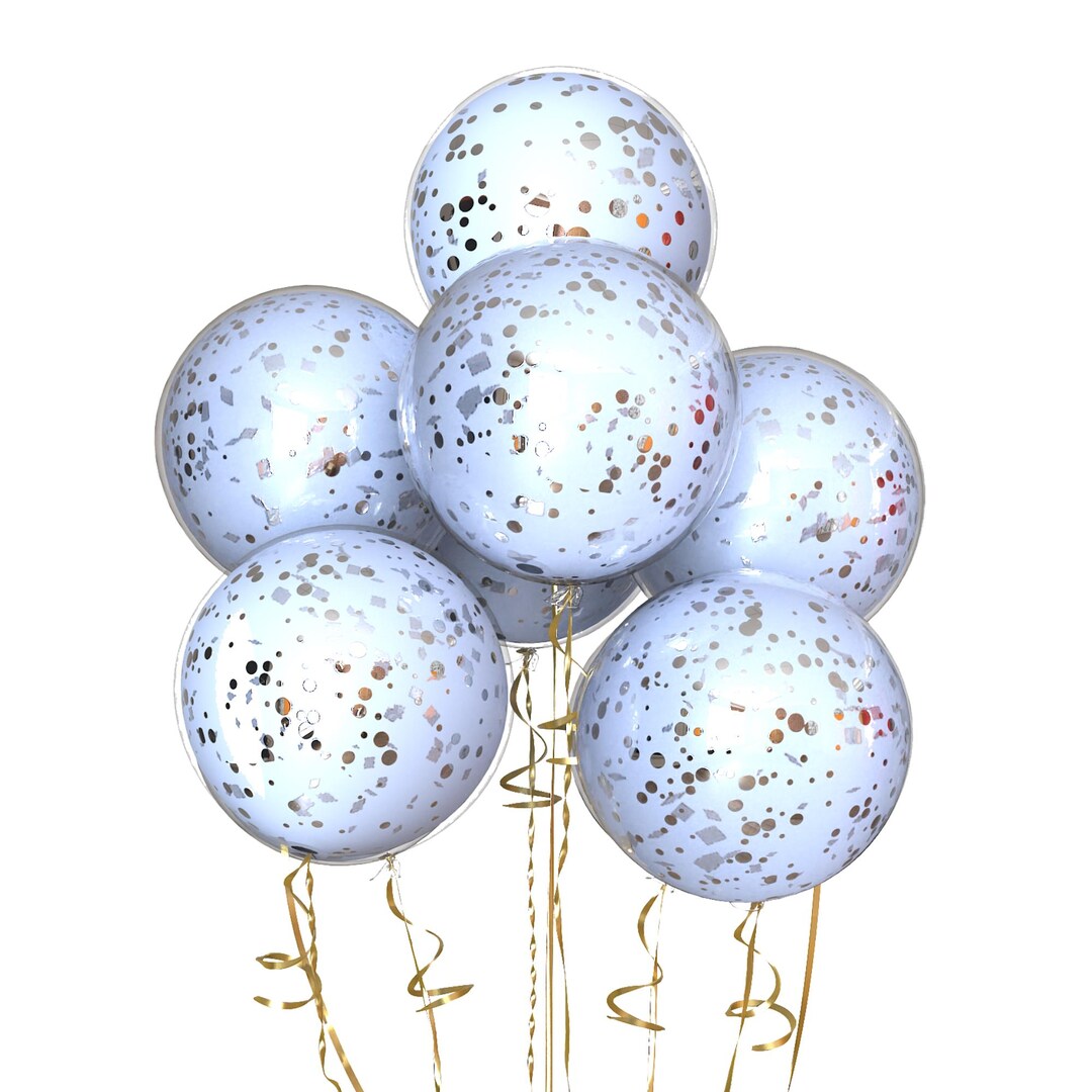 Baby Blue Jumbo Balloons Center Piece Balloons Confetti Balloons ...