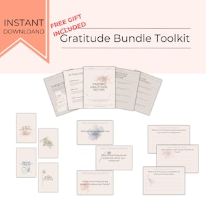 Gratitude Journal & Affirmation Cards | Printable Gratitude Toolkit ...