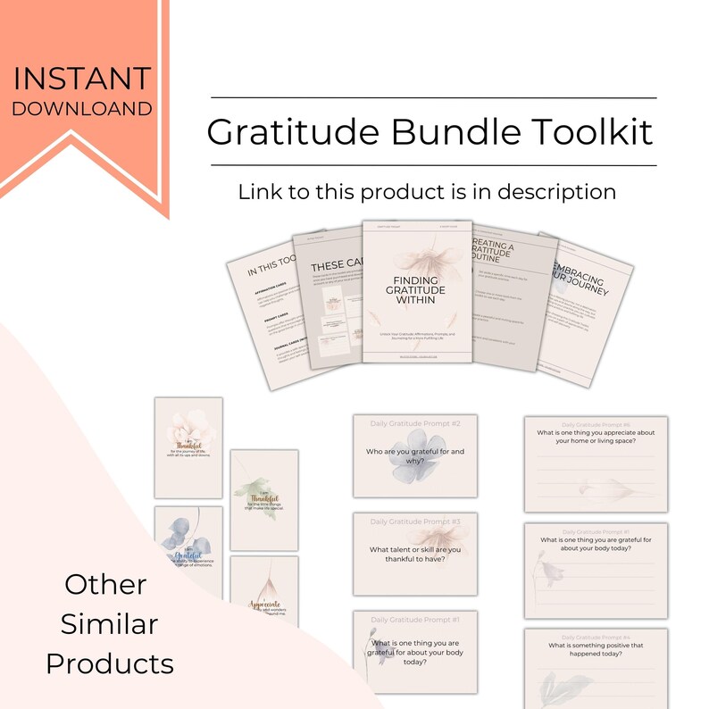 40 Gratitude Prompt Cards | Printable Gratitude Cards | Daily Gratitude ...