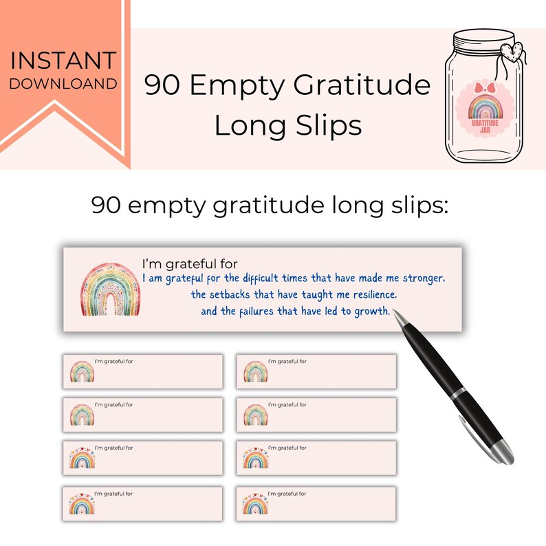Printable Gratitude Jar Labels | Labels & Writing Paper | Instant ...