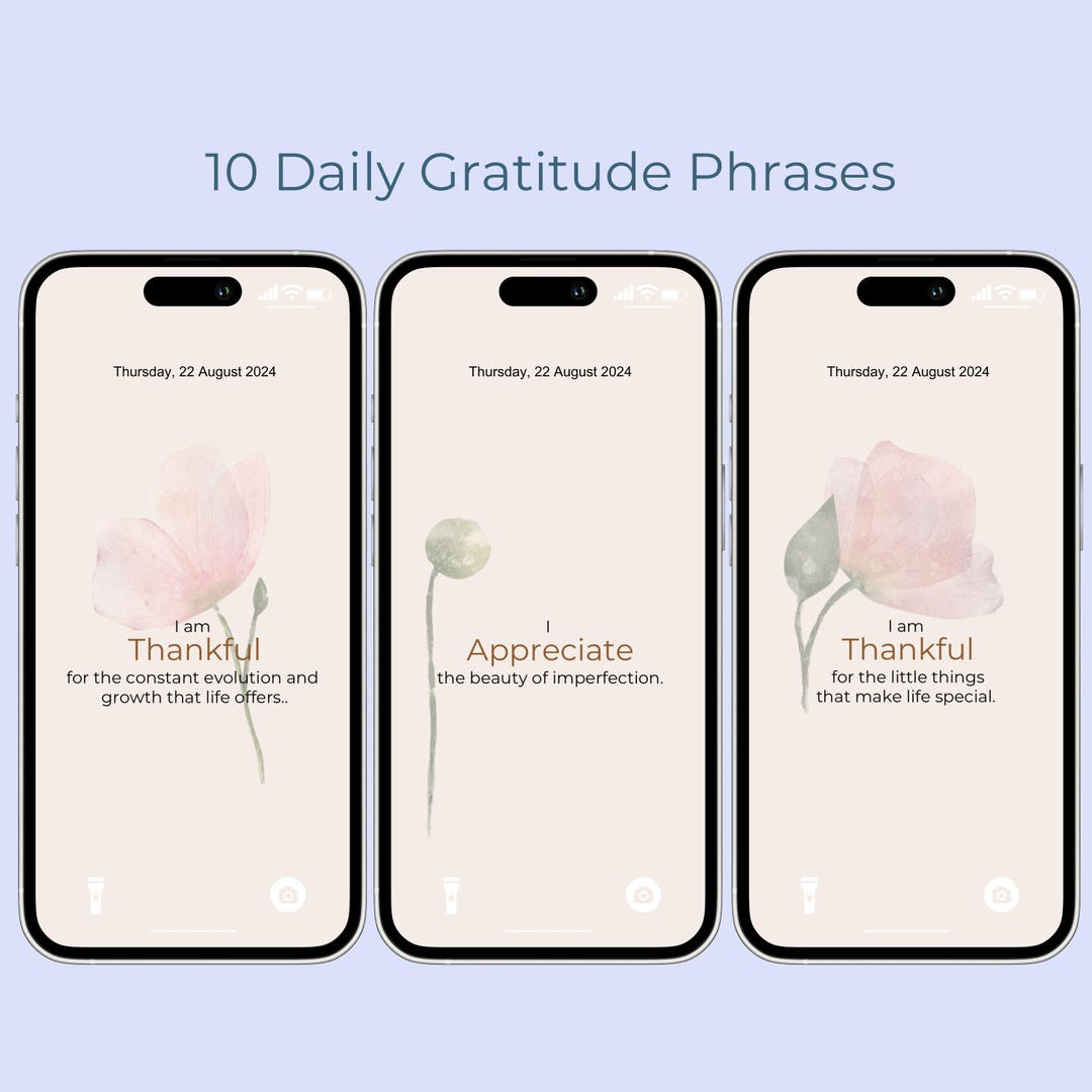 Mindfulness Phone Wallpapers | Gratitude Affirmation Quotes ...